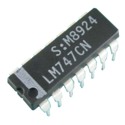 10PCS LM747CN DIP-14 LM747 NSC Dual Operational Amplifier IC LM747CN ...
