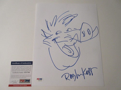 ROB MINKOFF SIGNED HAND SKETCH 8.5X11 PSA/DNA Z51730 LION KING PUMBAA ...