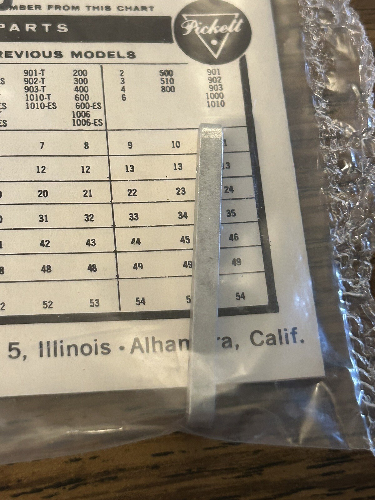 New Old Stock Pickett *Top Cursor Bar* PN 18 Slide Rule Models 2-T 3-T ...