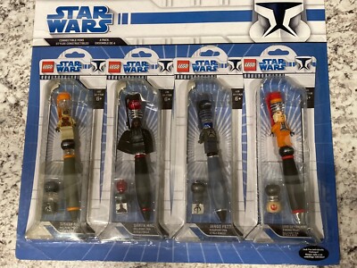 LEGO Star Wars Pen Set Connectible Darth Maul Tusken Raider Jango Fett ...