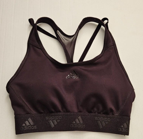 Adidas Dark Purple Racerback Glam Sports Bra US -Size XS | eBay