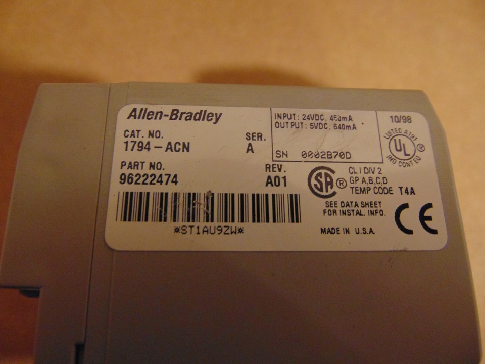 Allen Bradley 1794-ACN ControlNet Flex I/O Adapters.. LOT OF 3! | eBay