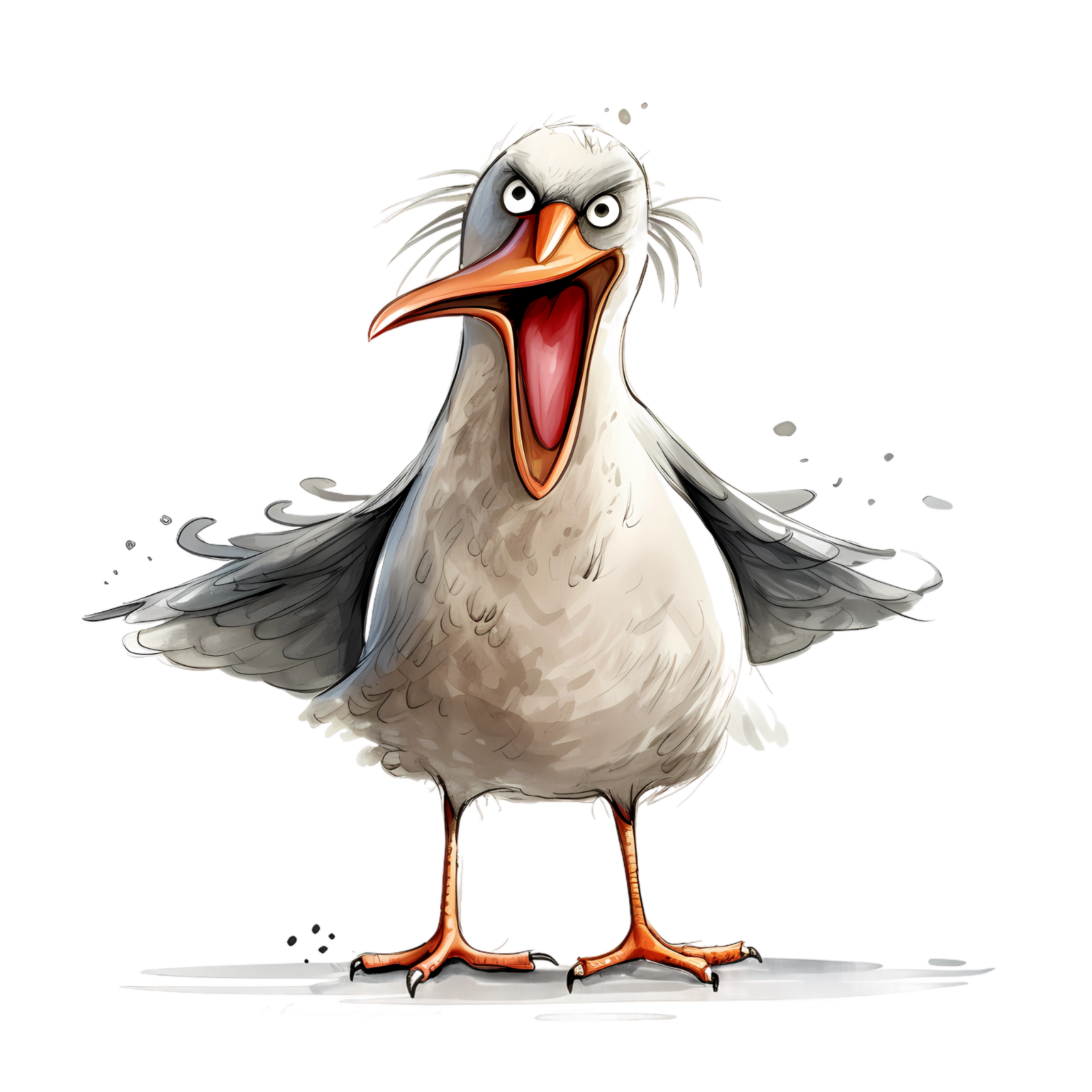 3X 9X9 cm Autoaufkleber Lustige Möwe Aufkleber Wetterfester Vinyl ...