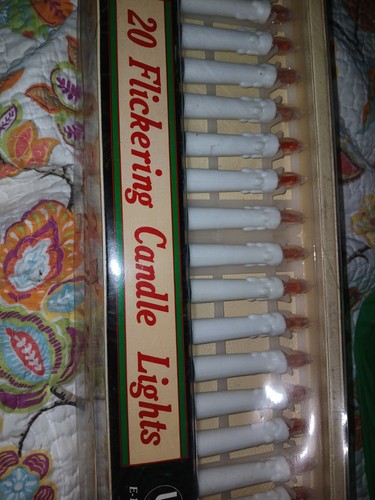 Vintage Clip-on Drip Taper Candle Christmas String Light Set 20 Lights ...