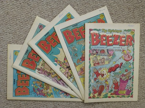 5 x Beezer Comics - December / Christmas 1989 - Very Good Condition ...