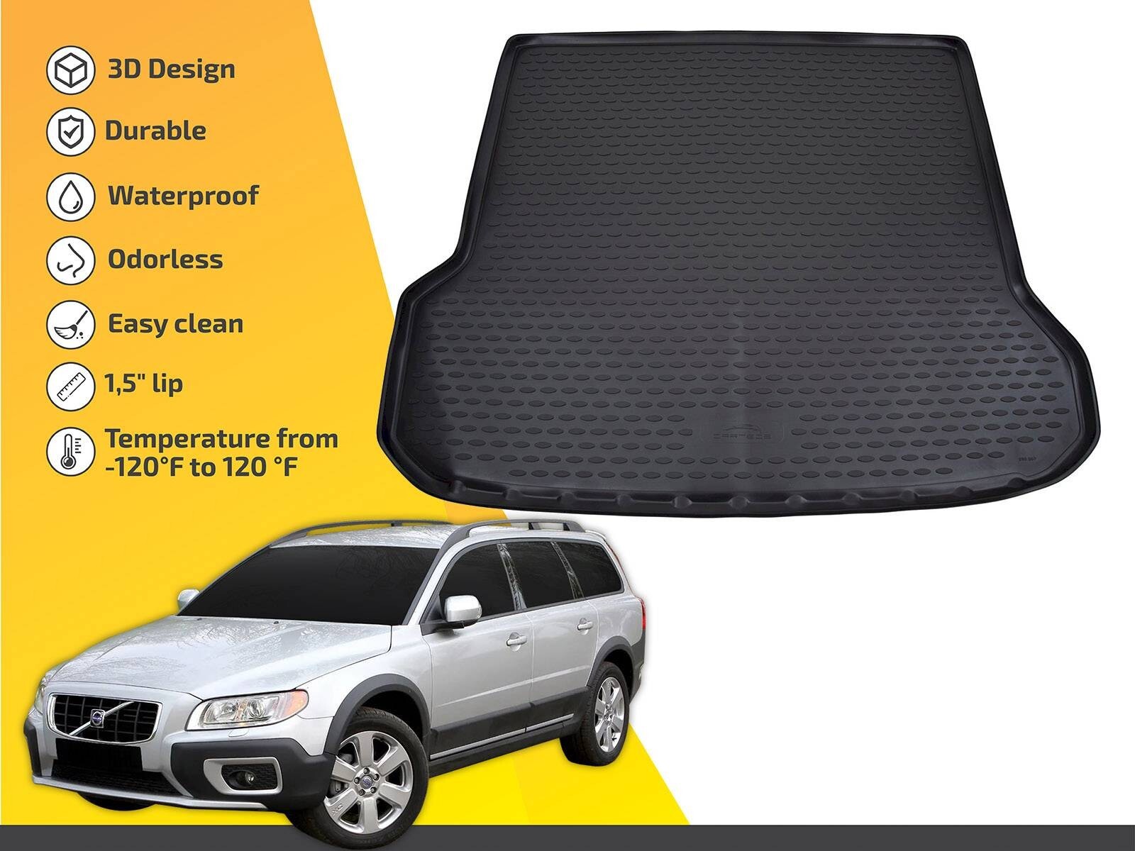 Cargo Liner Boot Tray Trunk Mat Fits Volvo XC70 2008-2016 3D TPE | eBay