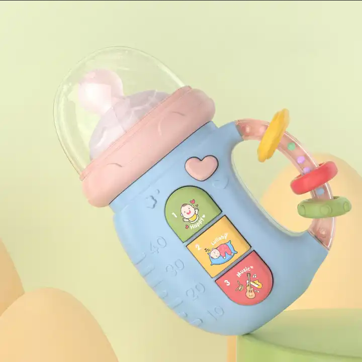 Baby Musical Feeding Bottle Pacifier Newborn Soft Teether Baby Infants ...