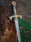 Handmade Templar Knights Damascus Steel Sacred Holy Long sword With ...