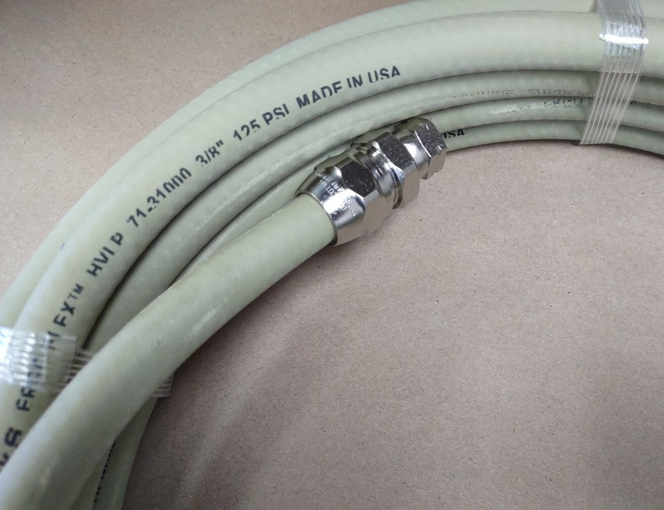 BINKS 25" "GENUINE" HVLP ERGO-FLEX HOSE 3/8 " OD - 125 PSI. FOR GRAVITY ...
