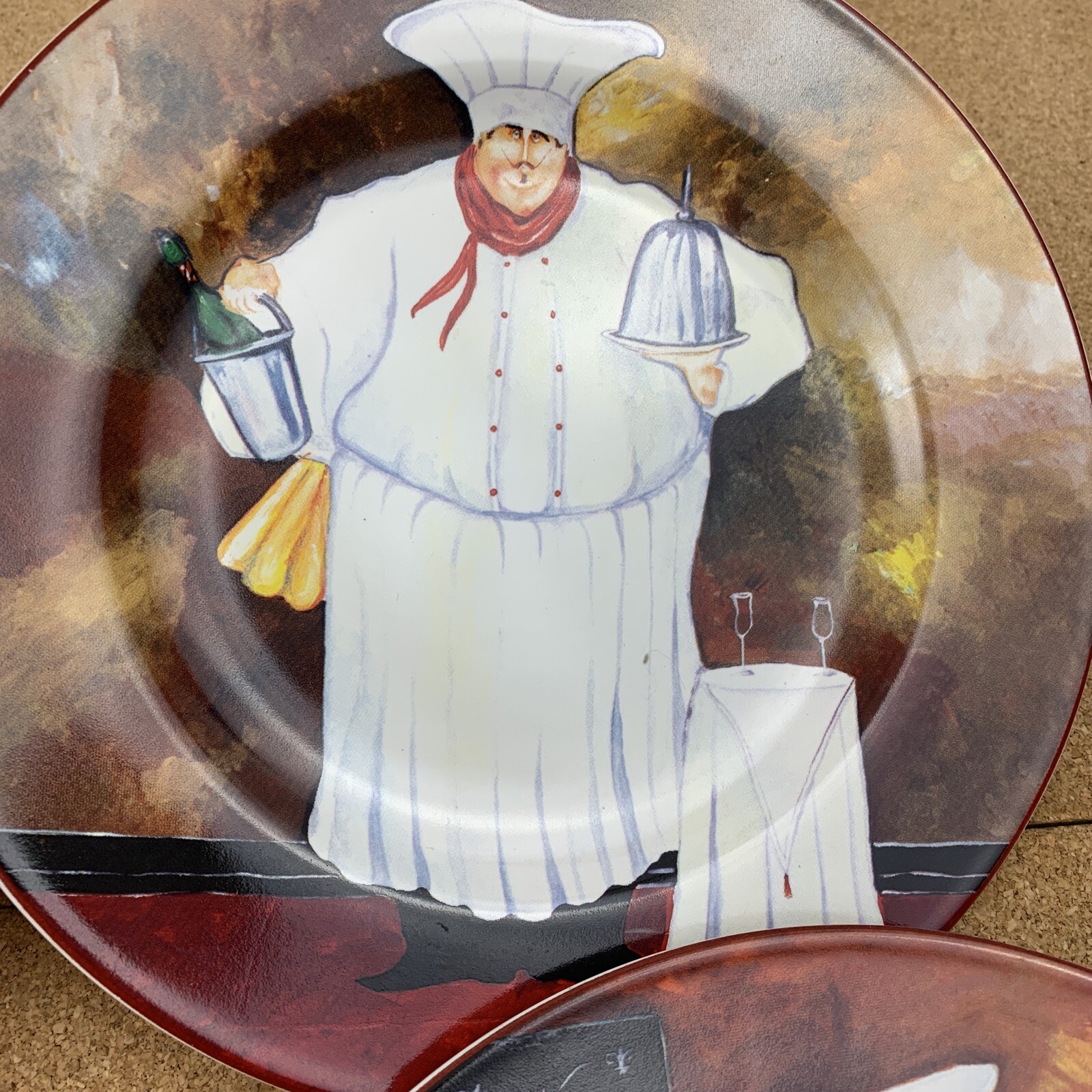 Set Of 2 Sakura Al Dente Jennifer Garant Chef Salad Dessert Plates ...