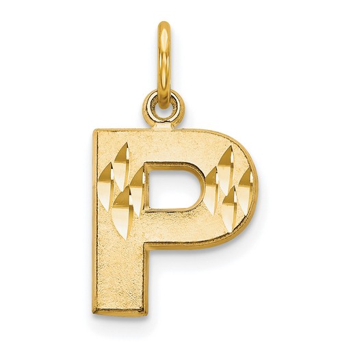 10K Yellow Gold Initial P Charm | eBay