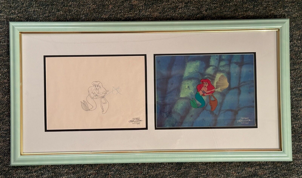 Disney The Little Mermaid Ariel Original TV Production Cel & Drawing | eBay