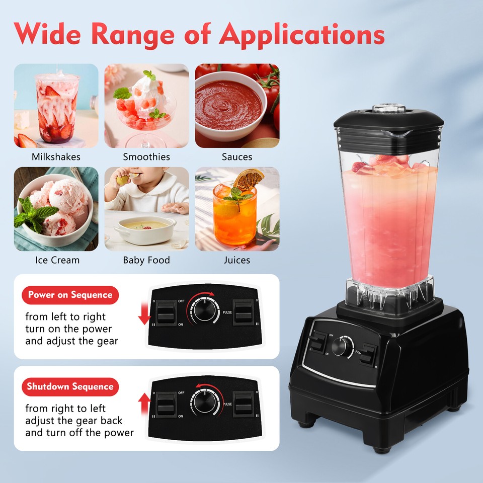 Professional Blender 3HP 2L Heavy Duty Commercial Blender Mixer Juicer ...