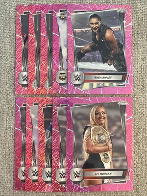PINK SHIMMER REFRACTOR 2025 Topps Chrome WWE Wrestling Cards You Pick ...