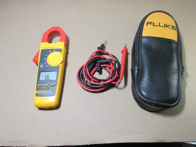 Fluke 324 True RMS Clamp Meter with leads tape on one lead,w case nice ...