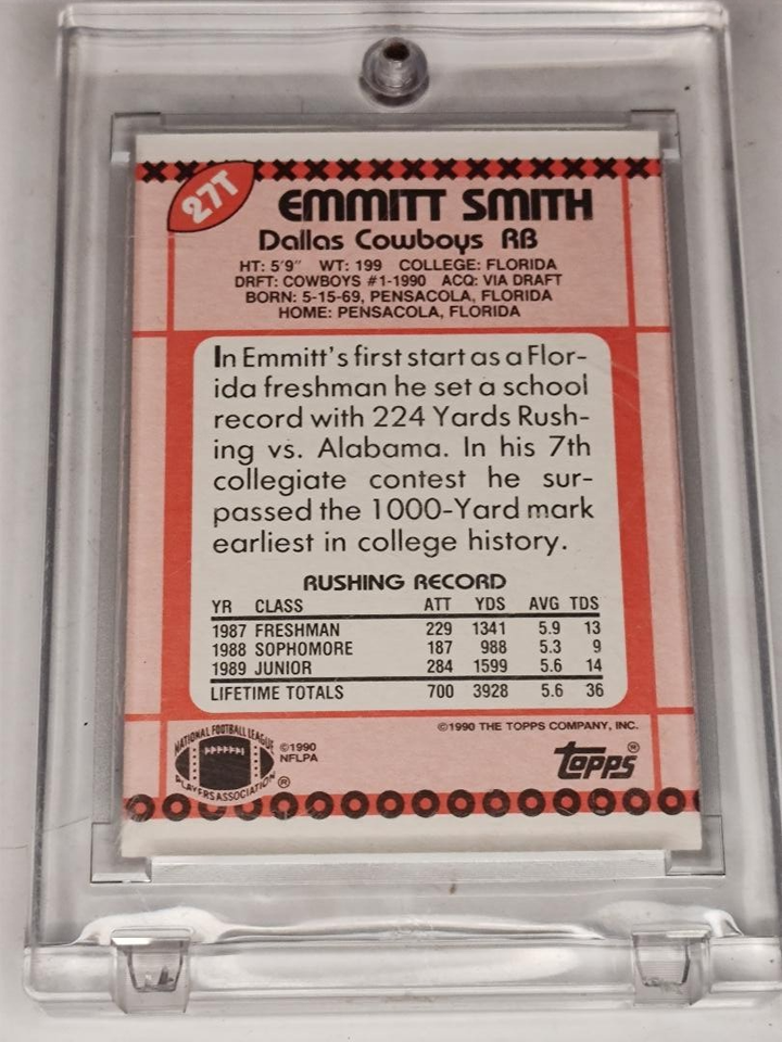 1990 Topps Emmitt Smith . Rookie Card 27T | eBay