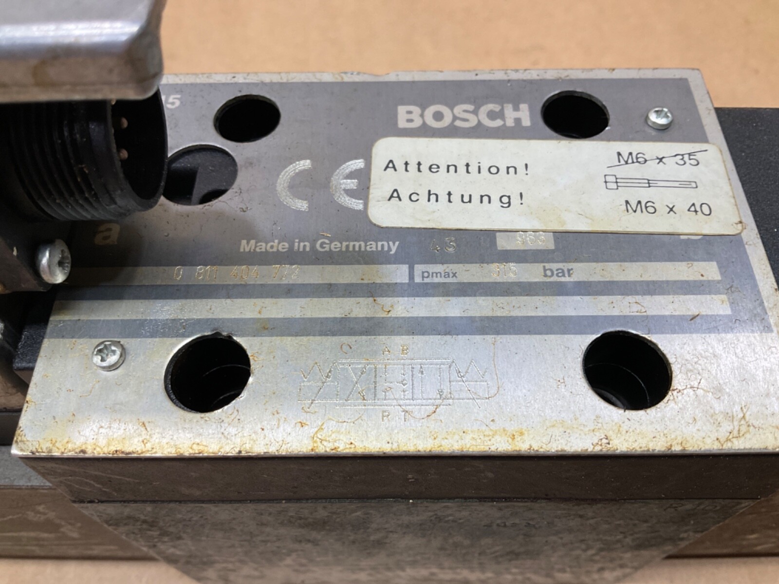 BOSCH REXROTH SERVO VALVE 0811404772 #08D65PR5 | eBay