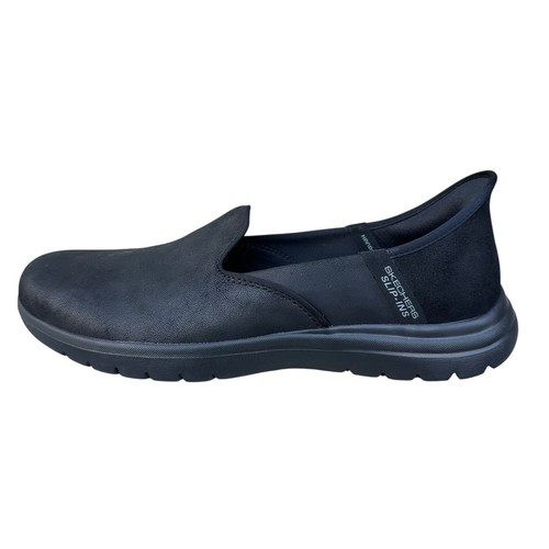 Skechers Slip Ins On The GO Flex Black Hands Free Shoes 136544 Womens ...