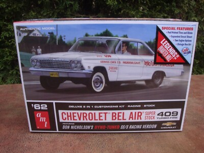'62 Chevrolet Bel Air Super Stock Model Car Kit- 1/25 scale by AMT ...