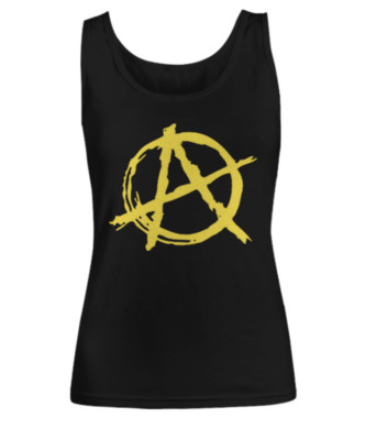 Anarchy Tank Top Yellow A Shirt Gift Ancap Peaceful Zen Anarchist Stuff ...