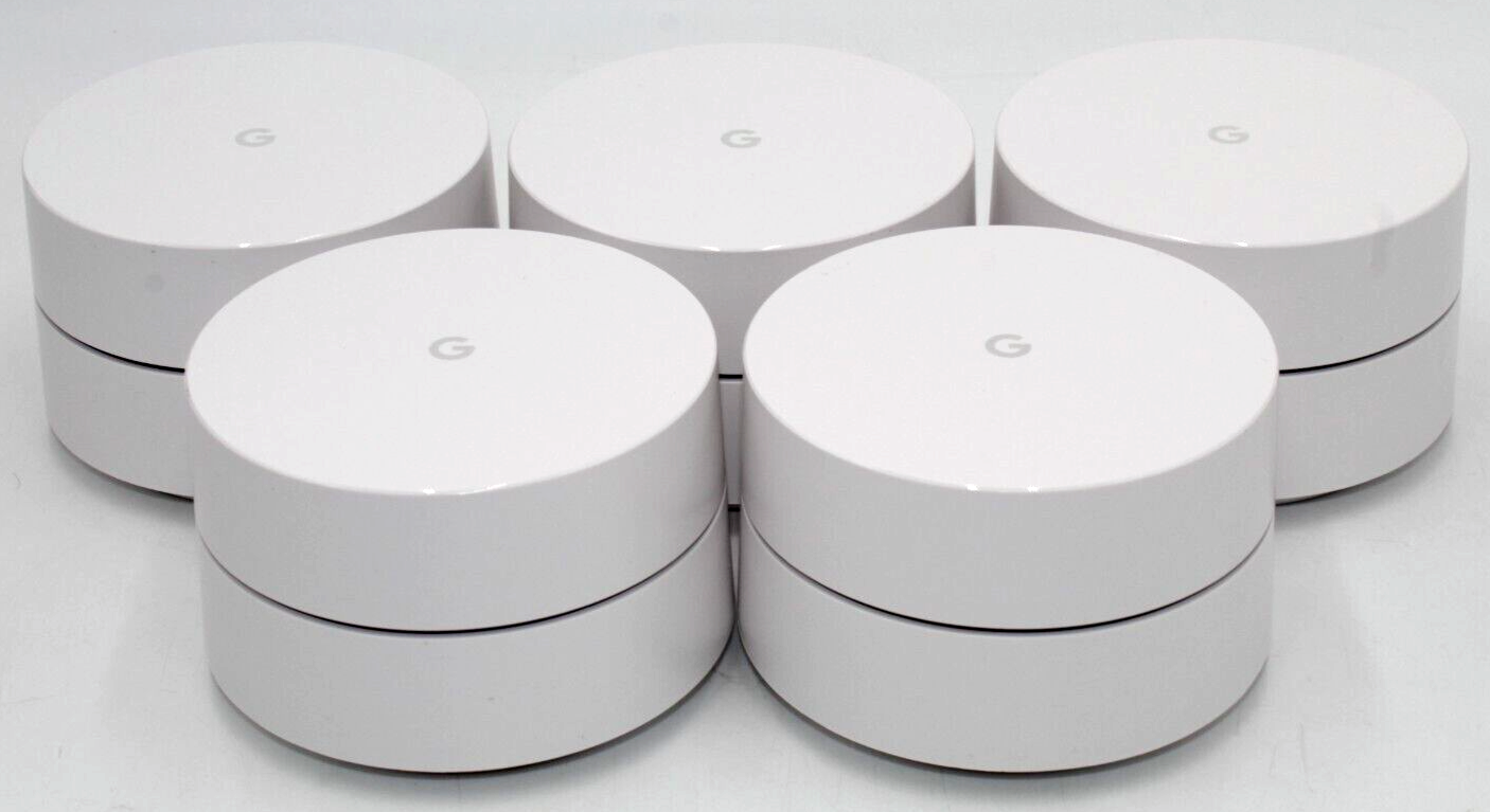 Lot Bundle of 5 Google AC-1304 WiFi 802.11ac Mesh Routers w/ Power ...