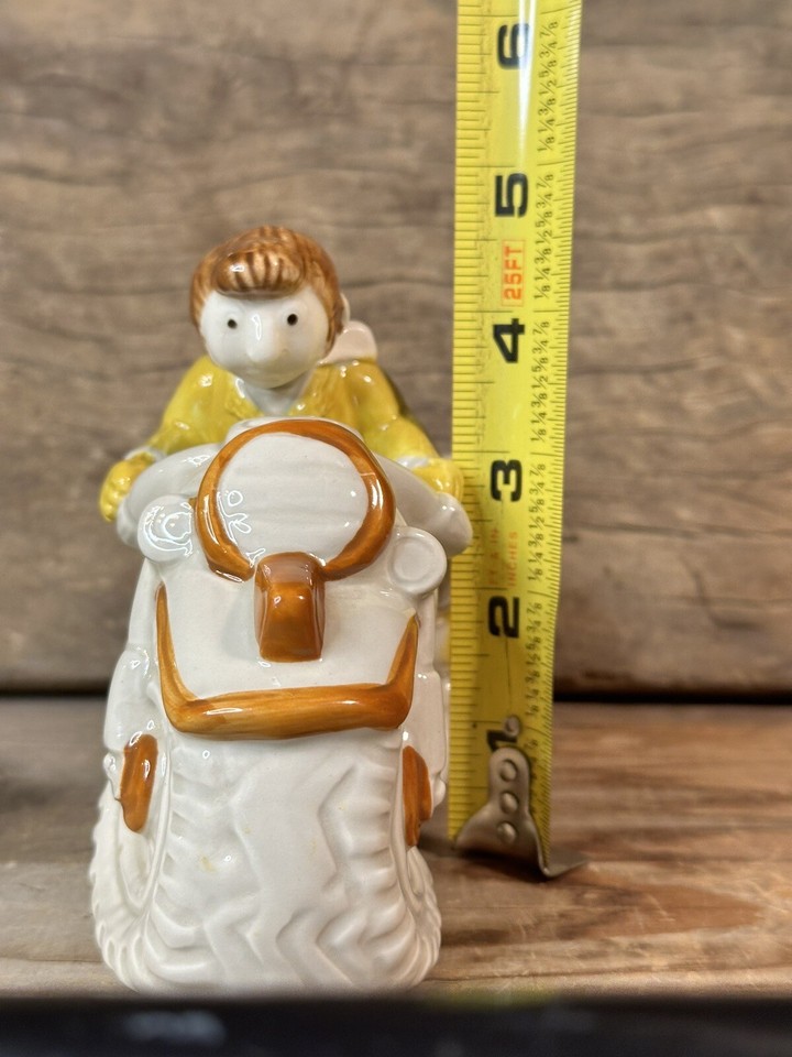 Vtg Counterpoint Motorcycle & Rider Ceramic Coin Bank w/ Stopper Made ...
