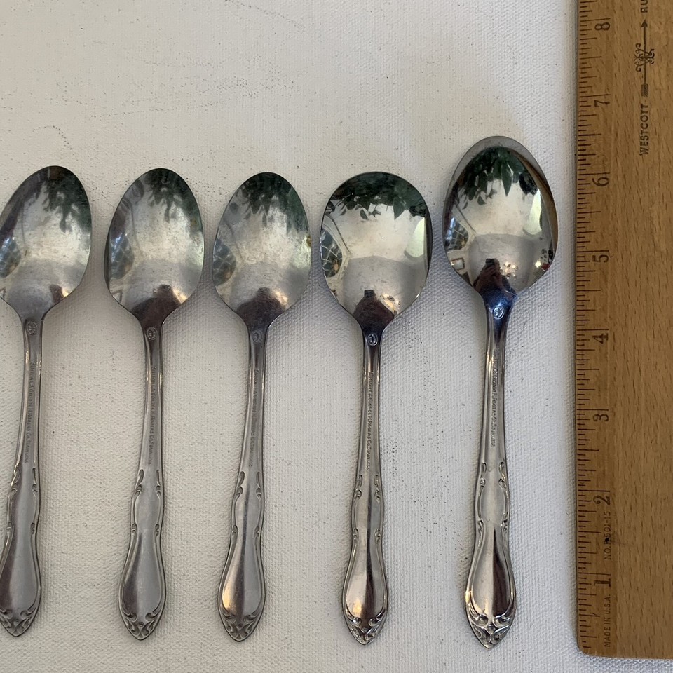 Oneida LTD Simeon L & George H Rogers Co Stainless HOMESTEAD Spoon Set ...
