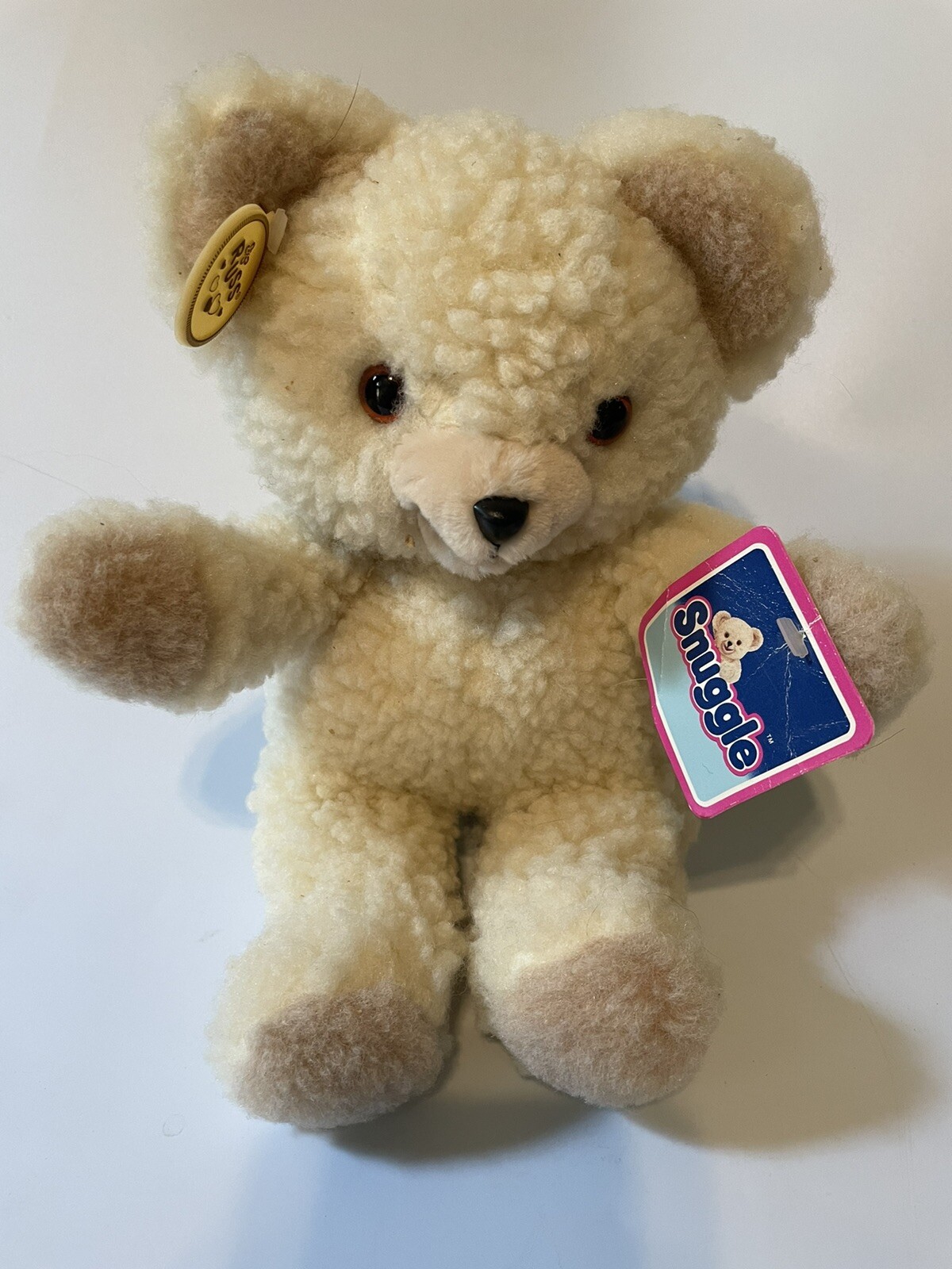 Russ Snuggle Bear Vintage 1986 Stuffed Plush - Made In Korea | eBay UK