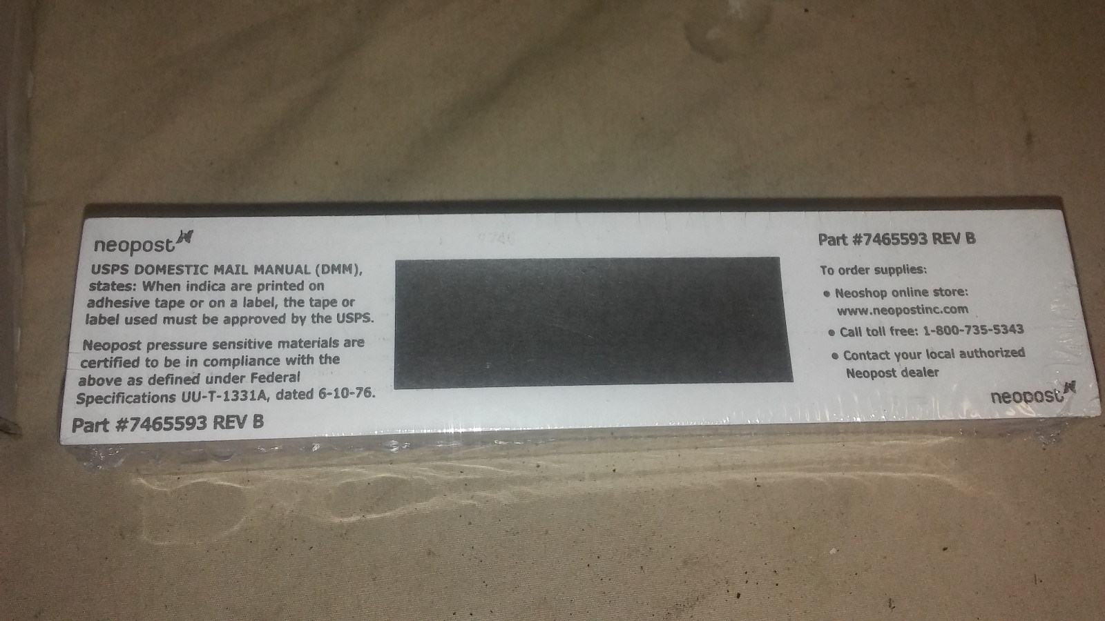 Neopost Hasler Meter Tapes Labels 7465593 Qty 1 Pack | eBay