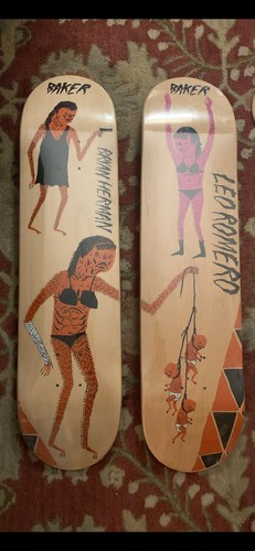 Brand New Neckface Baker Skateboards Boards Leo Romero & Bryan Herman ...