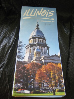 Illinois Highway Map 2021 Illinois Department of Transportation New | eBay