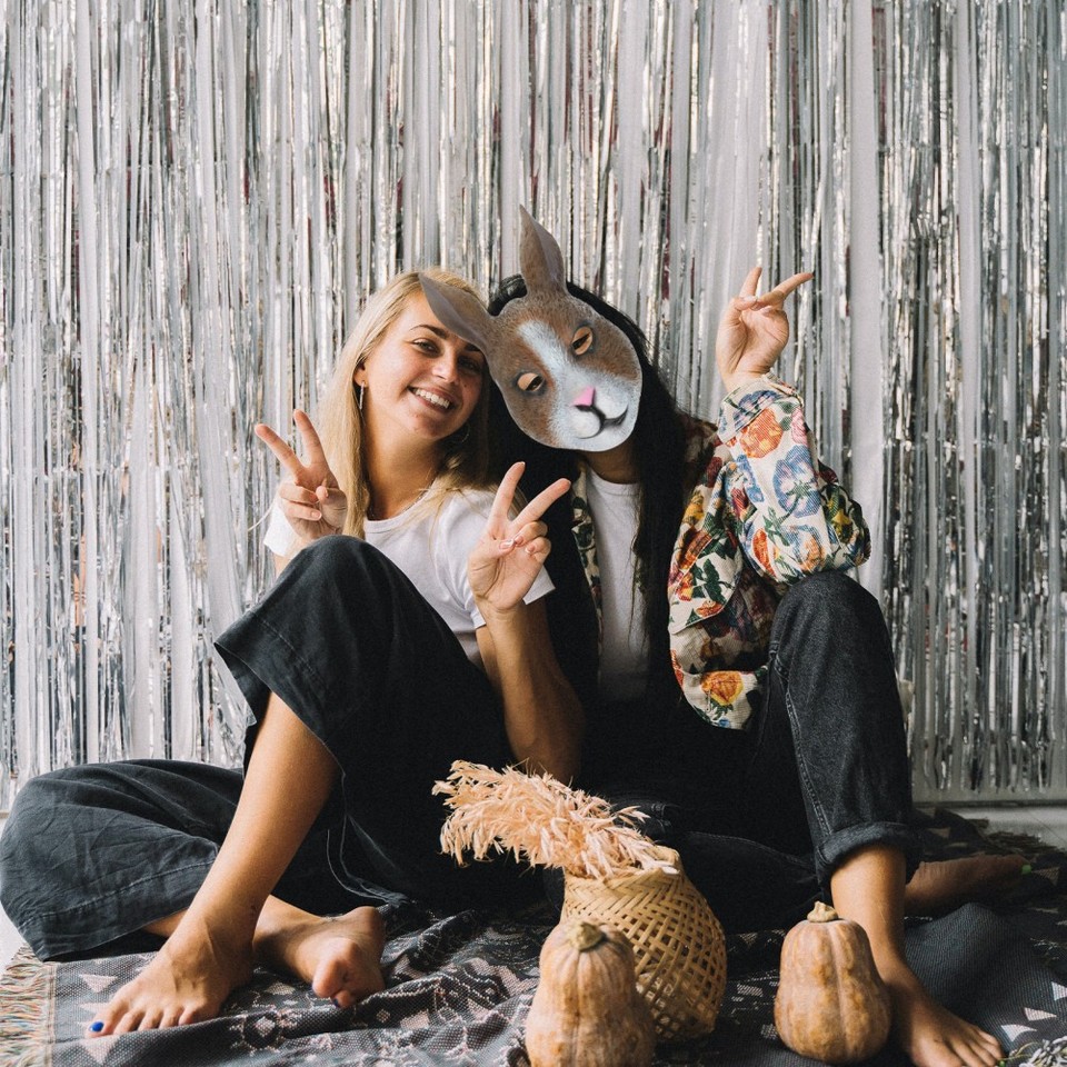 Halloween Funny Rabbit Mask Portable Mask Prop Halloween Cosplay Mask ...