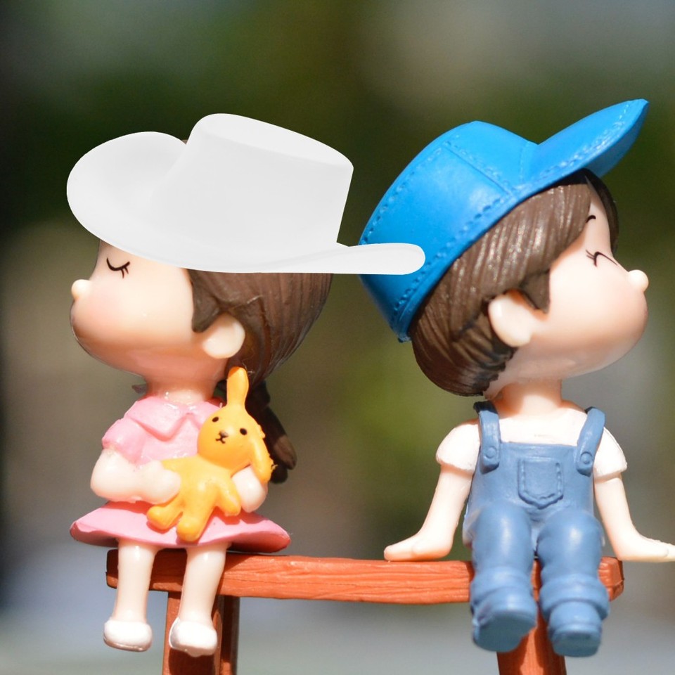 40pcs Miniature Cowgirl Hat Miniature Doll Hat Doll Dress up Hats ...