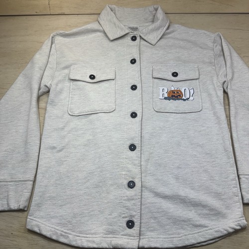Peanuts Halloween Snoopy Boo Shacket Womens Sz S Shirt Flannel Soft ...