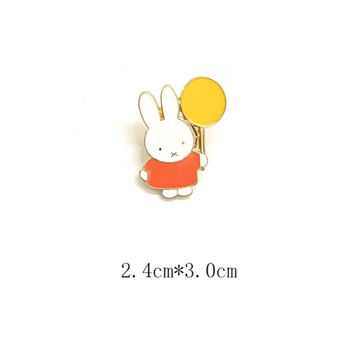 （Set of 2) New Miffy Enamel Brooch Pin Clothing Jewelry Accessory ...