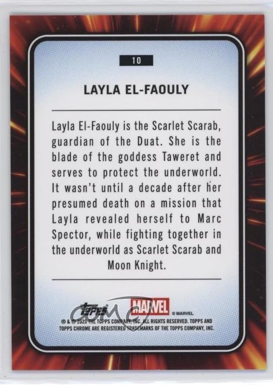 2025 Topps Chrome Marvel Blue Refractor /299 Layla El-Faouly #10 1h1d ...