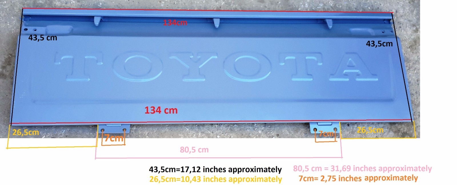 Toyota Hilux RN30 RN40 RN35 1979–1981 model tail gate aftermarket black ...