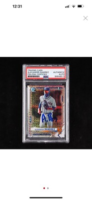 Alexander Ramirez Signed 2021 Bowman Chrome Mega Box Prospects ...
