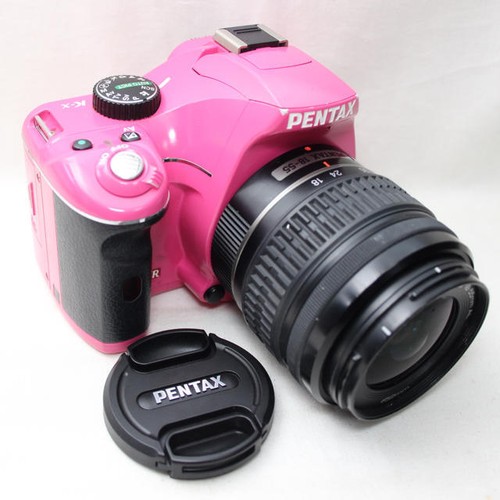 Pentax K-x 12.4MP Digital SLR Camera Pink w/18-55mm Lens Kit English ...