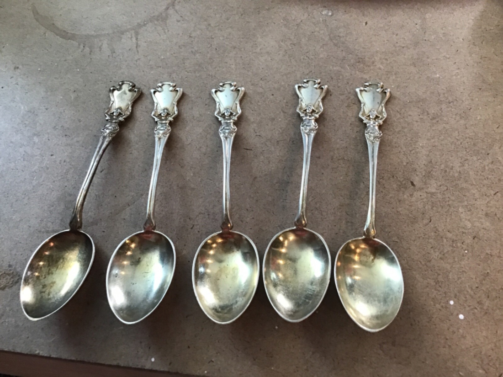 5 german sterling silver teaspoons antique | eBay