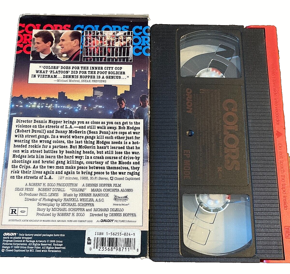 Colors (1988), VHS Movie, Orion Home Video (1988), D. Hopper, Penn | eBay