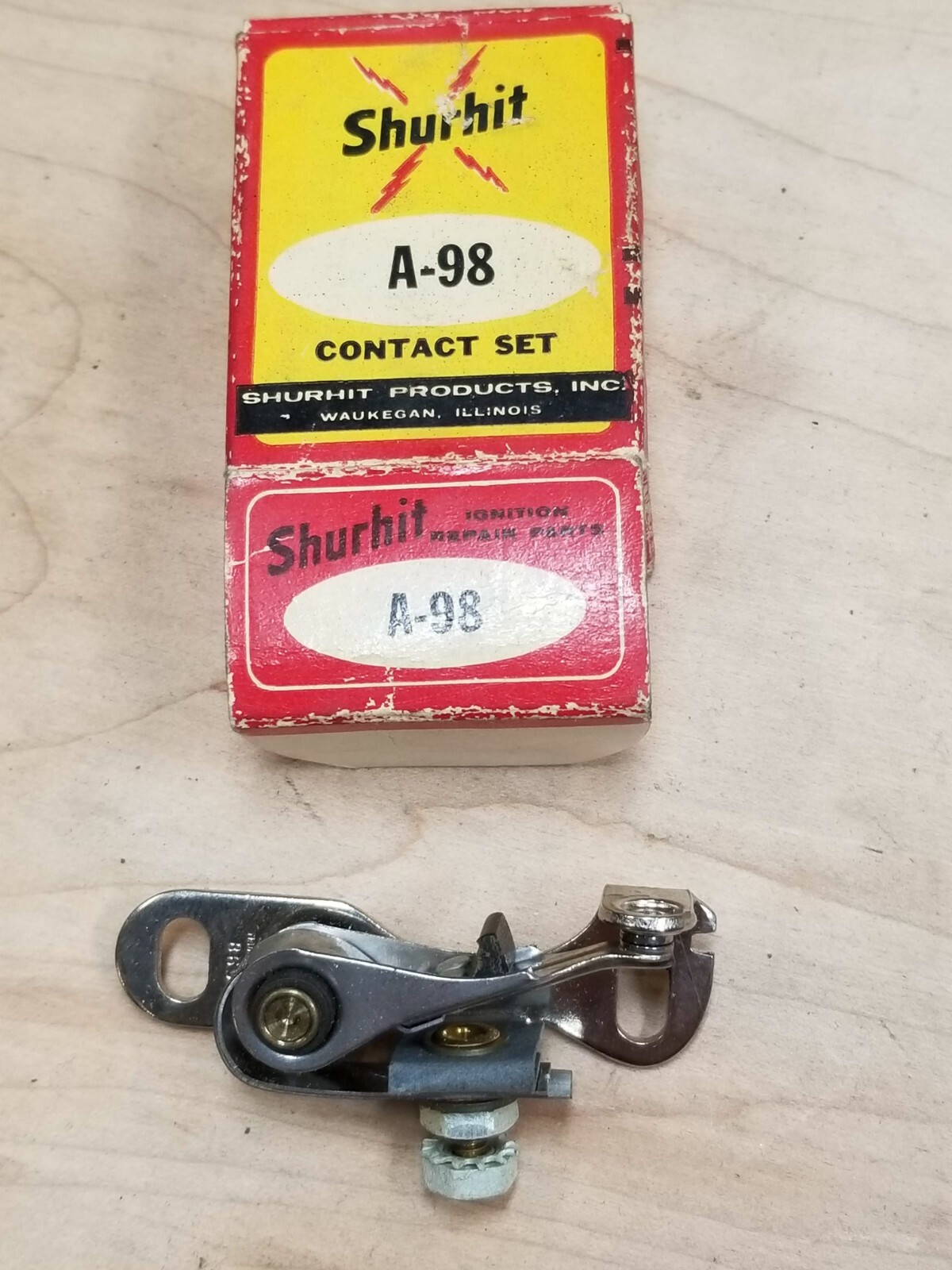 IGNITION POINTS Shurhit A-98 1952-1957 Ford Lincoln, Mercury White ...
