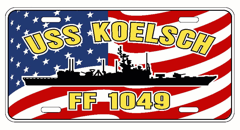 USS KOELSCH FF 1049 DE 1049 License Plate US Navy USN PO6 | eBay