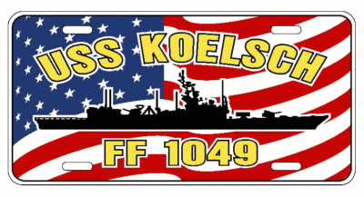 USS KOELSCH FF 1049 DE 1049 License Plate US Navy USN PO6 | eBay