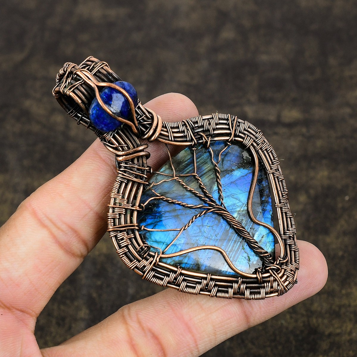 Wire Wrapped Labradorite Pendant
