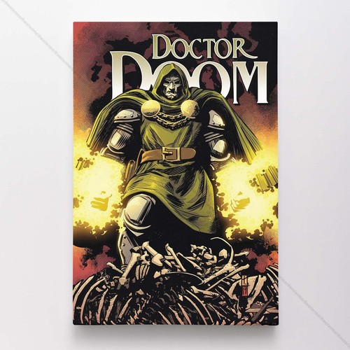 Doctor Doom Poster Canvas Marvel F4 Comic Book Cover Art Print #51336 ...
