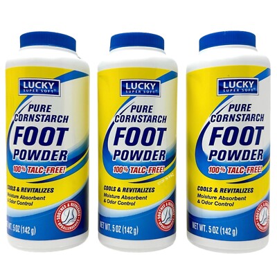 Pure Cornstarch Foot Powder 100% Talc Free Absorb Wetness Odor Control ...