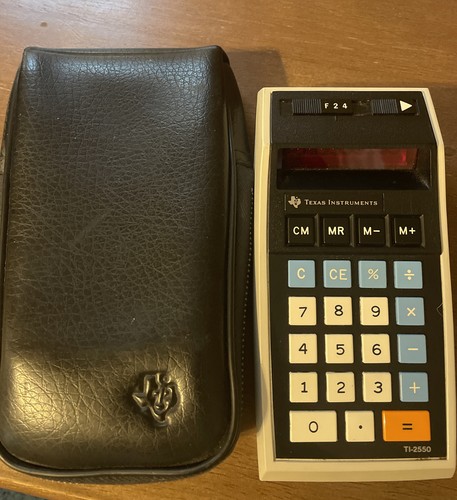 Texas Instruments TI-2550 MEMORY CALCULATOR With Case works | eBay