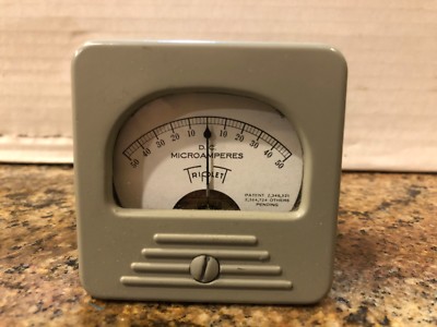 Vintage Triplet Model 32148 20 Panel Meter 50-0-50 DC MicroAmps | eBay