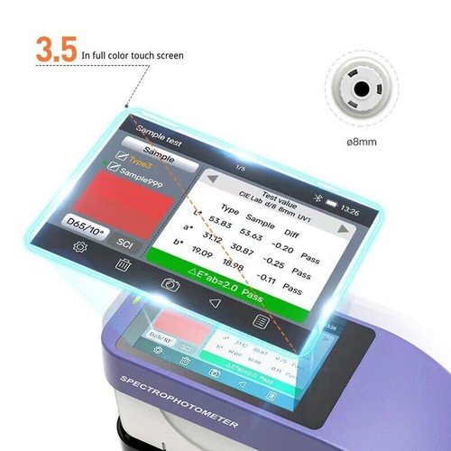 Color Meter Tester Spectroscopic Colorimeter 8mm Spectrophotometer for ...